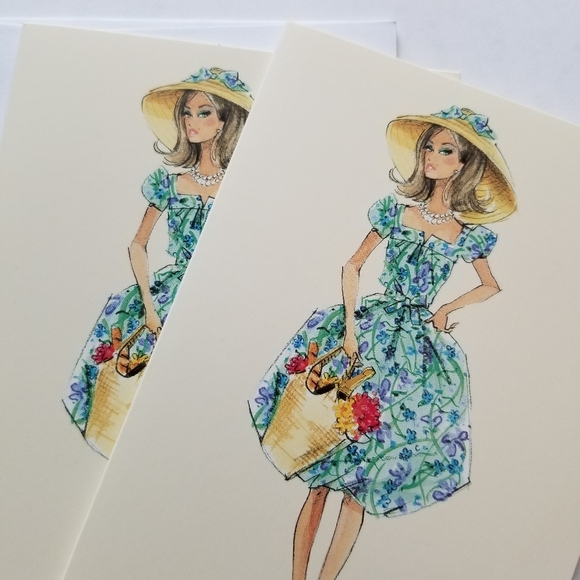Barbie | Accessories | Barbie Notecards And Envelope Set By Robert Best ...